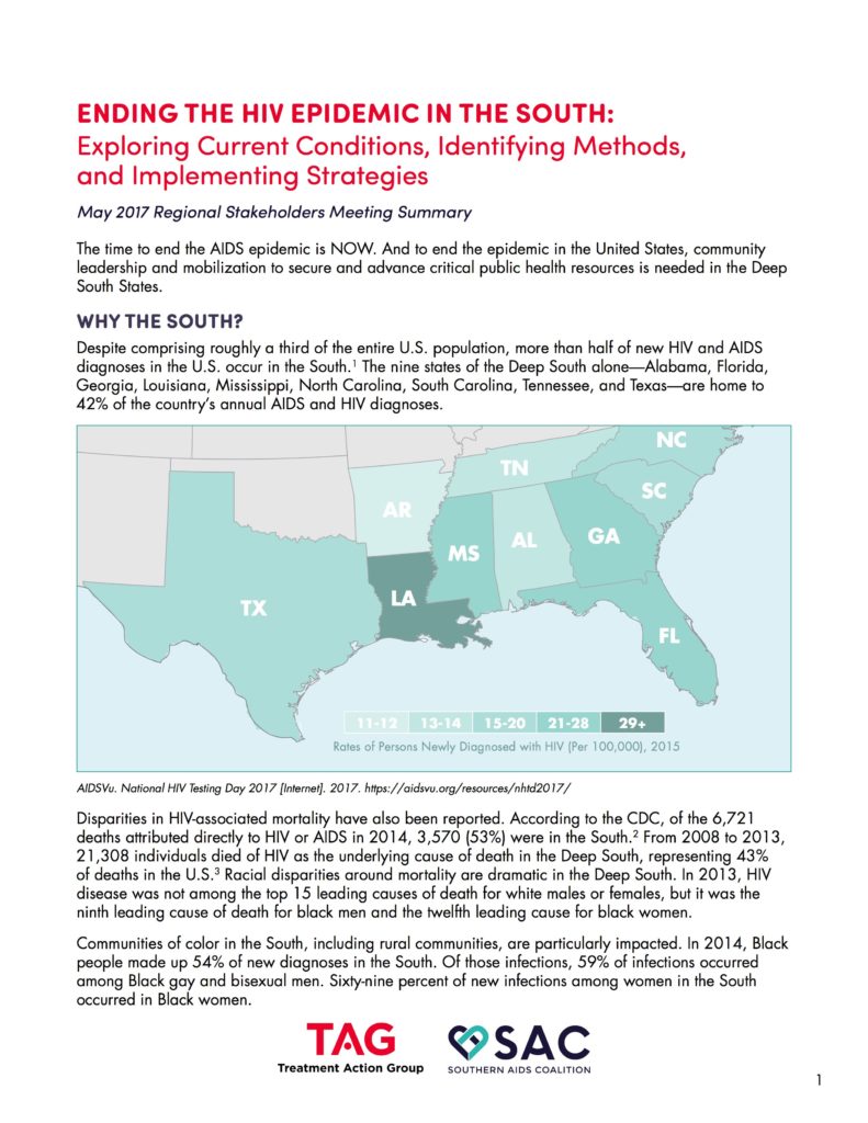 End the Epidemic Resources: Southern States EtE Meeting Summary and ...