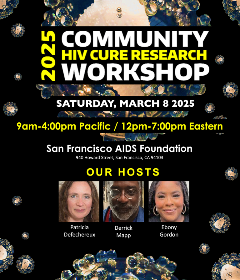 2025 Pre-CROI Community HIV Cure Research Workshop – Treatment Action Group 2025 Pre-CROI Community HIV Cure Research Workshop – Treatment Action Group